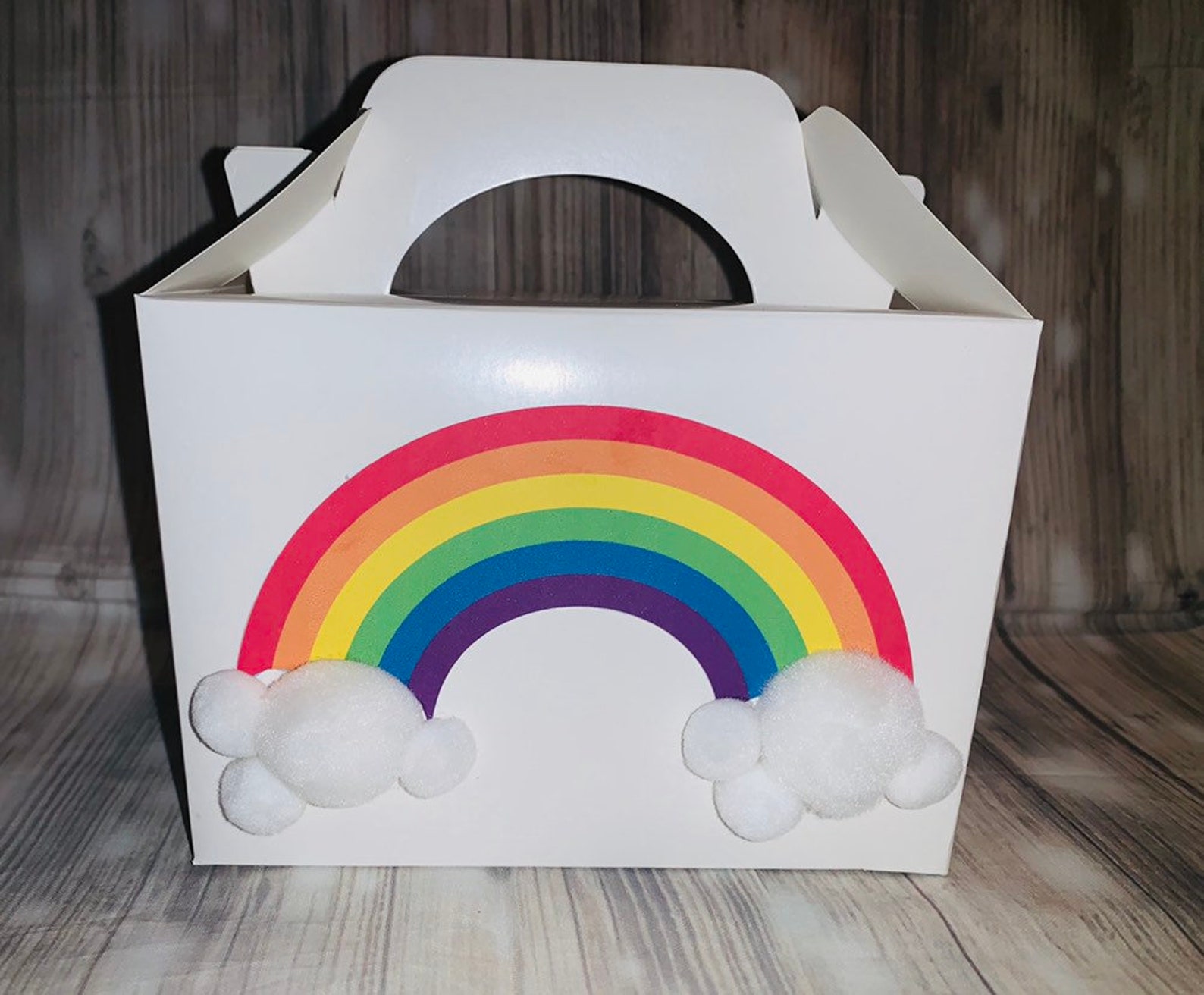 Rainbow party favour box rainbow party theme rainbow loot | Etsy