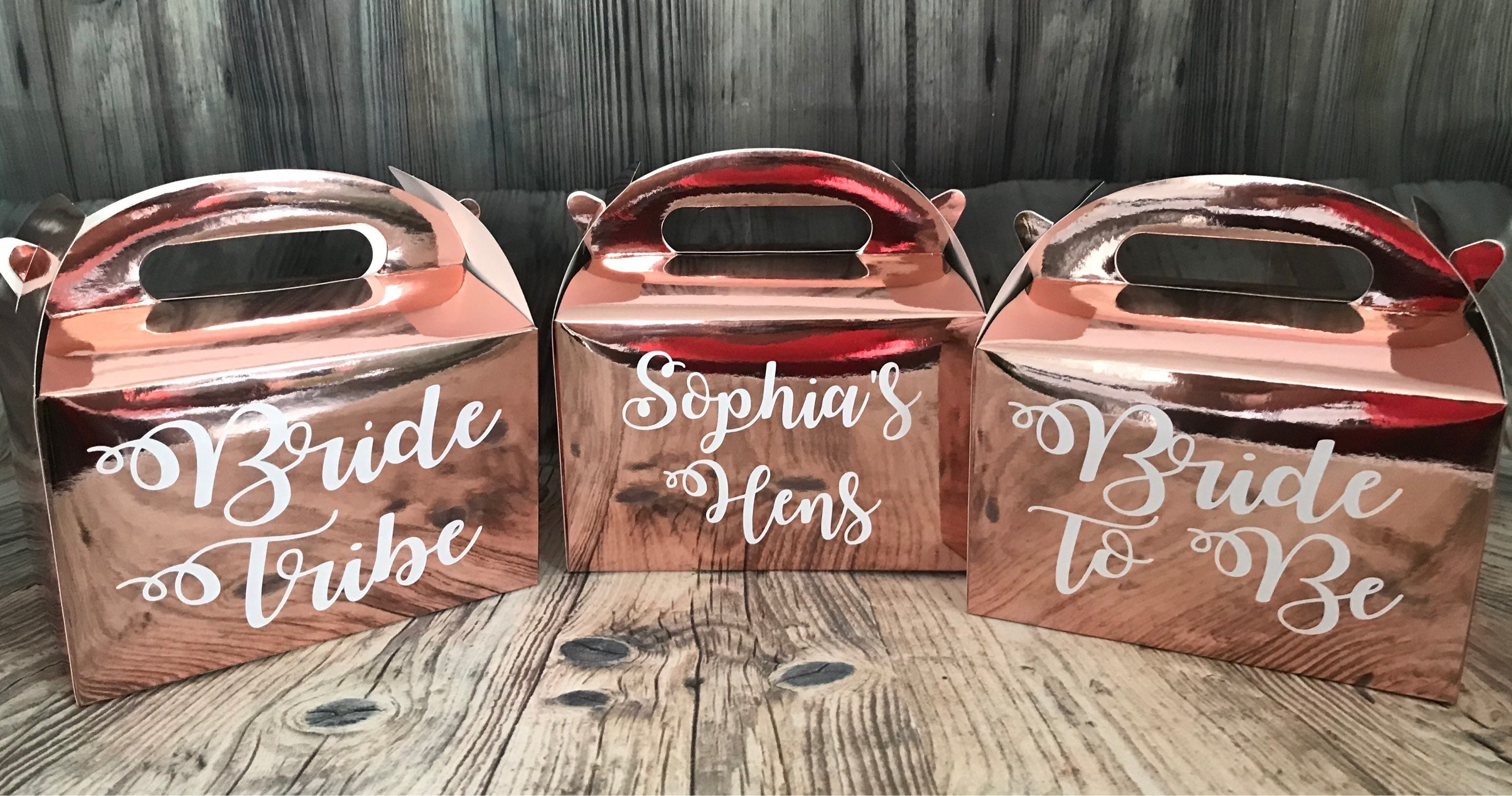 Rose Gold Hen Do Party Boxes Hen Party Rose Gold Gift Box - Etsy
