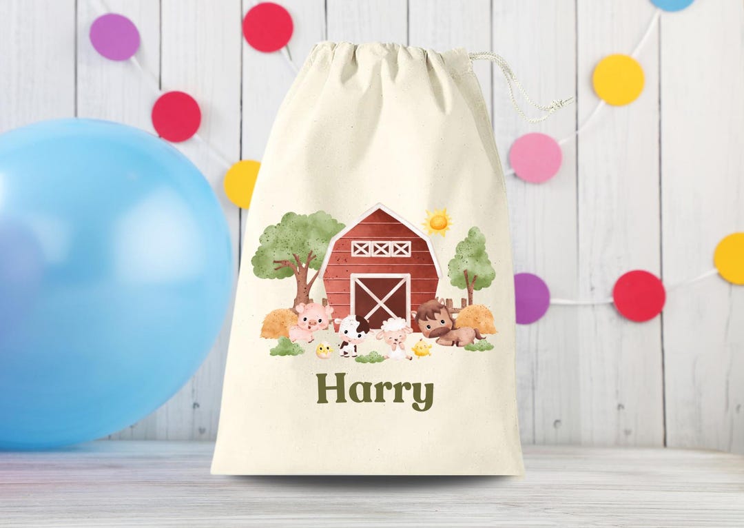 Barnyard Treat Bag, Farm Party Favour Bag, Farm, Barnyard Party, Farm ...