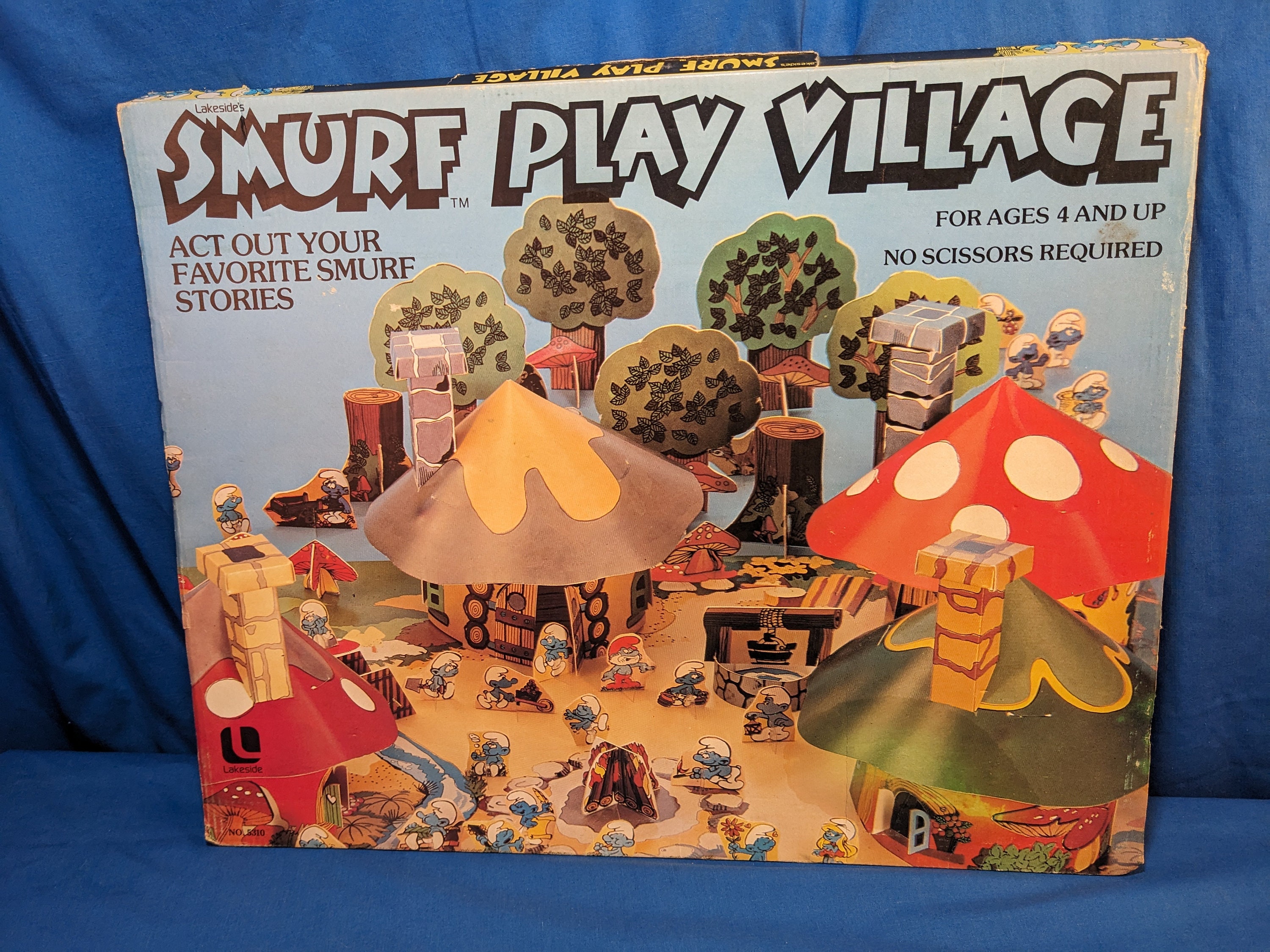 Vintage Smurf House Etsy