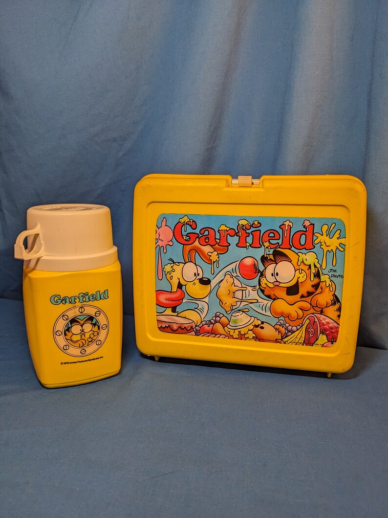 Vintage Garfield Food Fight Lunchbox - Etsy