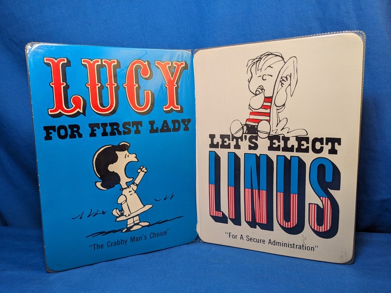 Set of 4~ Snoopy, Charlie Brown, Lucy & Linus Election Postcards - Etsy