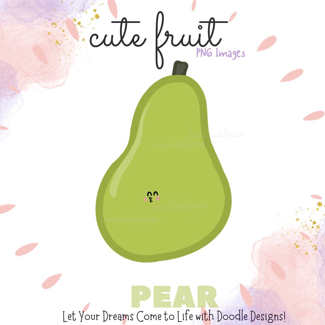 Cute Fruit Pear PNG Images Perfect for Clip Art and - Etsy