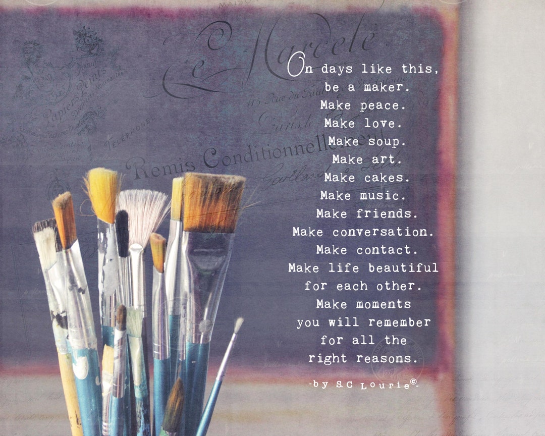 Art Print - Be a Maker - Etsy