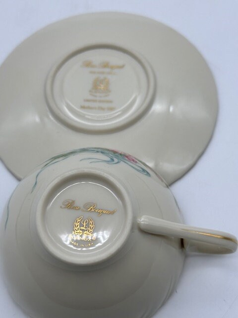 RARE LIMITED EDITION Lenox Mother's Day 1987 Rose Broquet Footed Cup ...