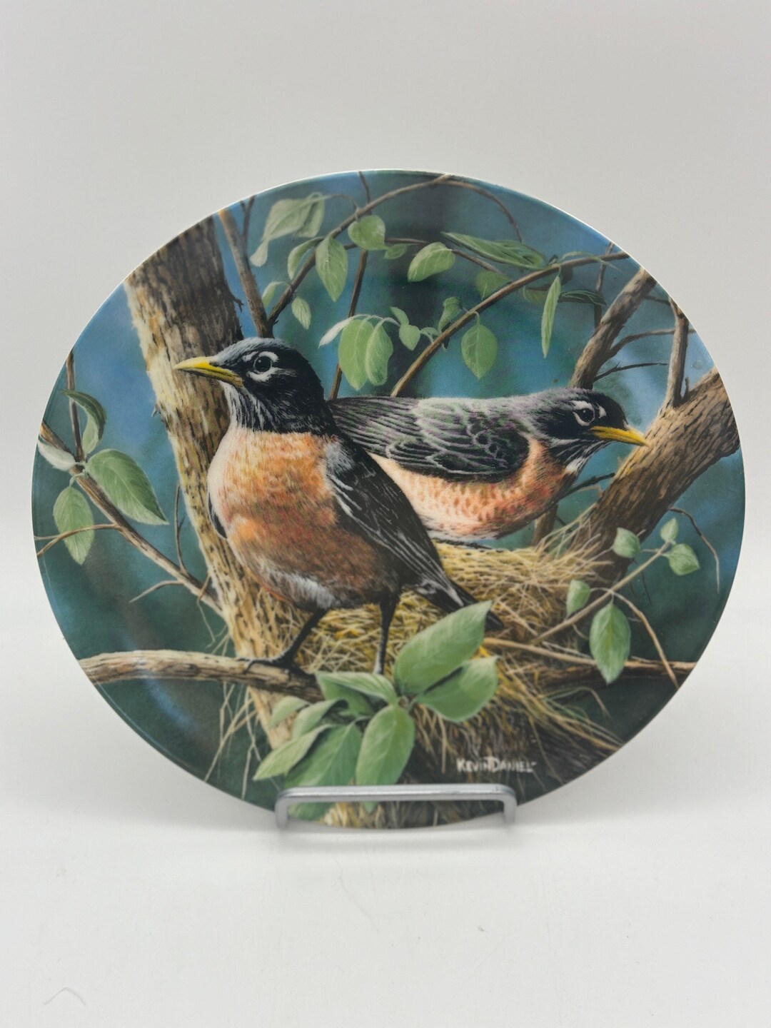 The Robin (1986) #2222G Edwin Knowles Collector Plates Designed by ...