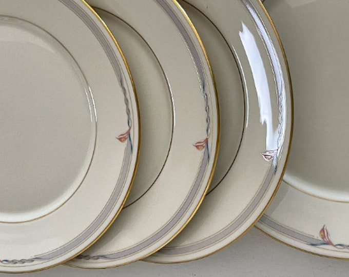 Vintage Pink & Green Floral China Platters, Set of 2 Old Ivory Corabel ...