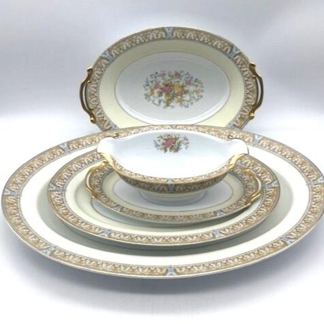 4 PIECE HOSTESS SET- Noritake China, Claire Pattern / Vintage / Tea ...