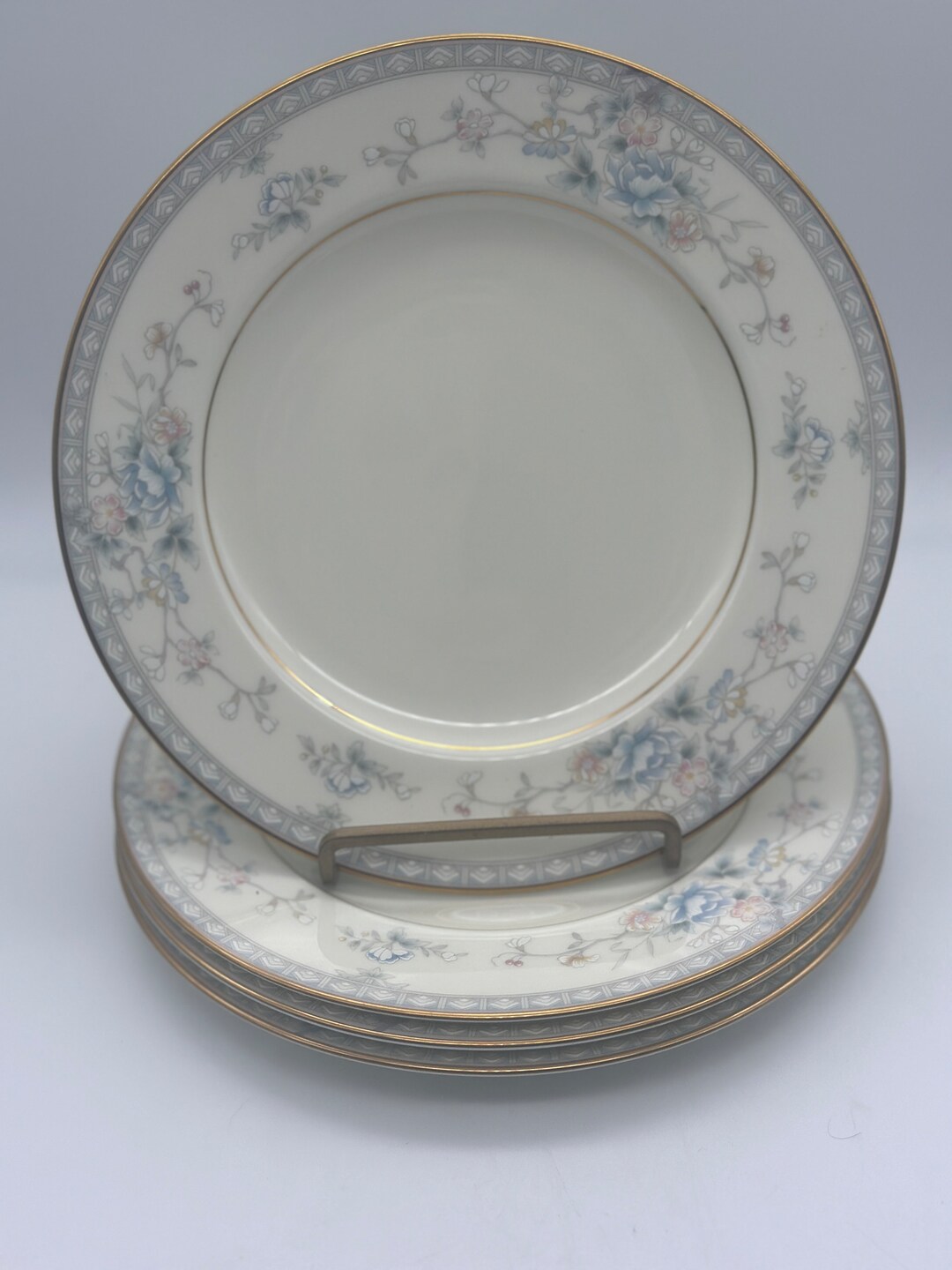 SET of 4 Luncheon Plates MANDARIN GARDEN #9743 by Noritake / Tea Party ...