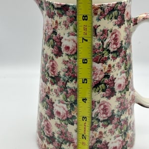 ROSE CHINTZ PITCHERS by Crown Burslem Staffordshire England Tea Party ...