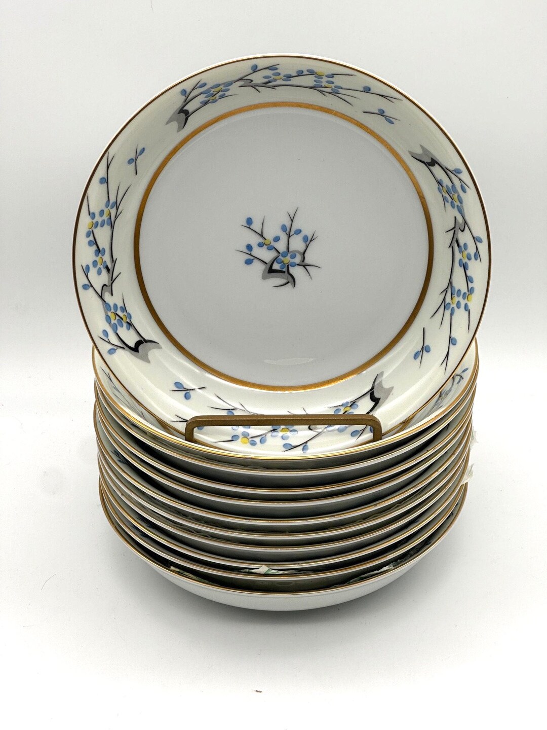 SET of 4 Soup Bowls RARE Mikado Plum Blossom Pattern / Desserts / Tea ...