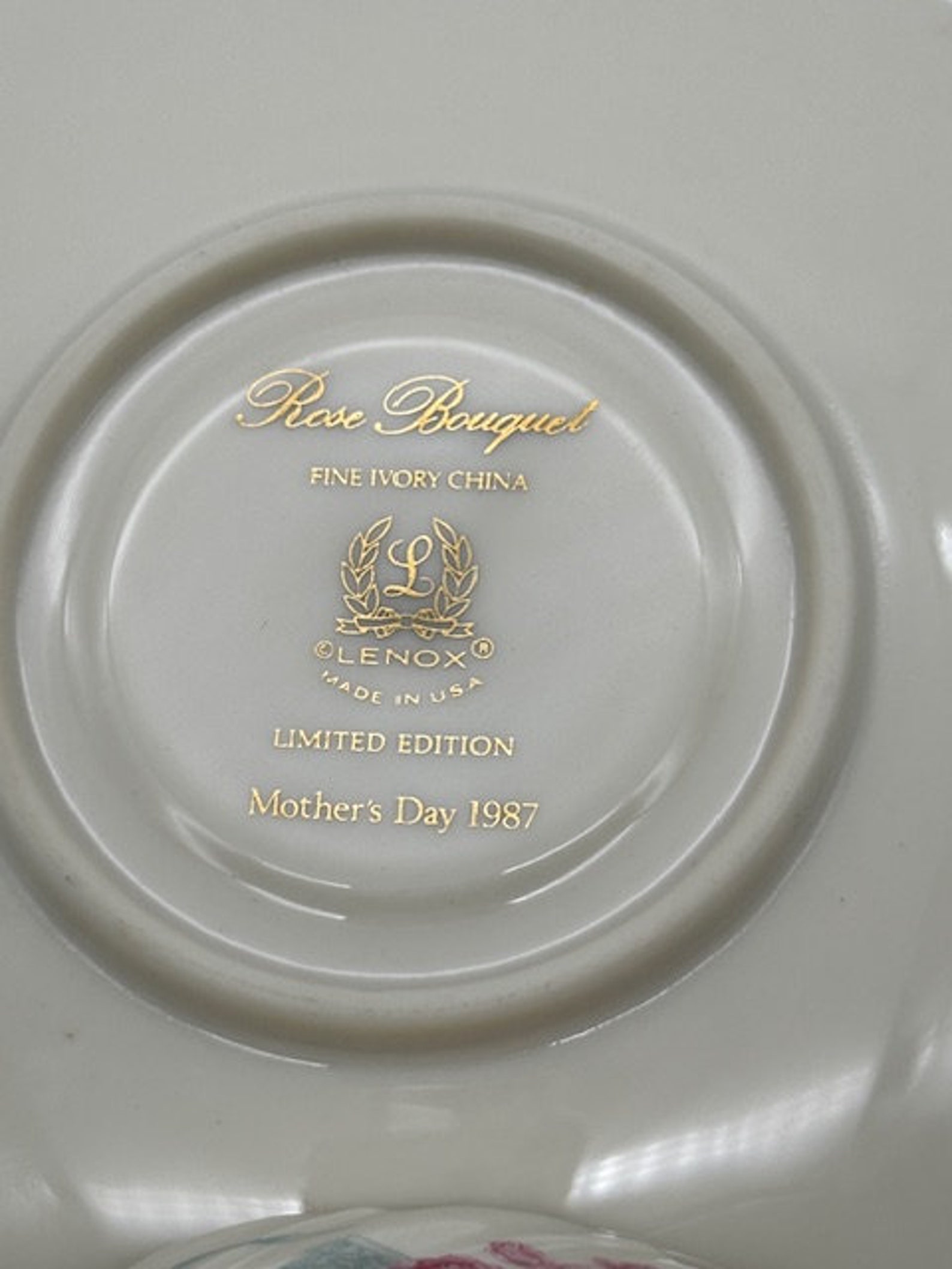RARE LIMITED EDITION Lenox Mother's Day 1987 Rose Broquet Footed Cup ...