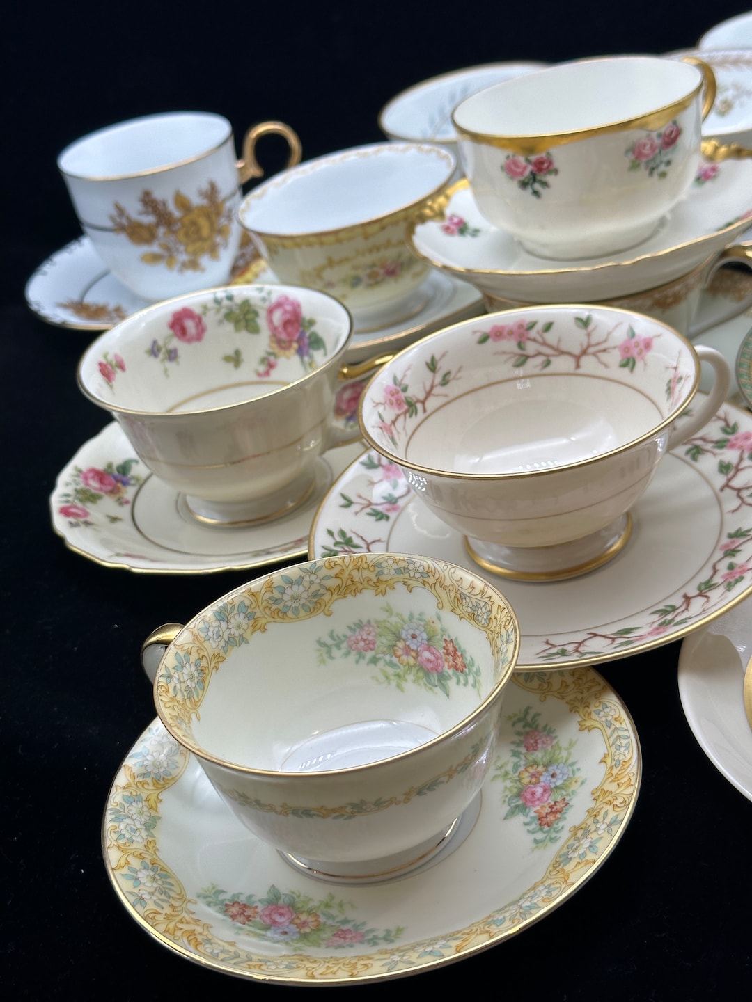 Mix and Match Vintage TEA CUPS and SAUCERS, Bulk Tea Cups, Tea Party ...