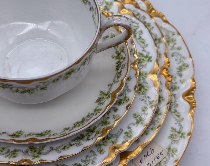 RARE 6 Piece Place Setting - Haviland Limoges Schleiger 975a / Wedding ...