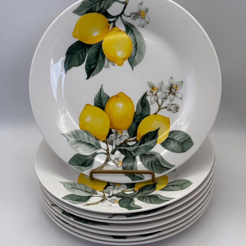 Ceramic Lemon Dinner Plates - Etsy