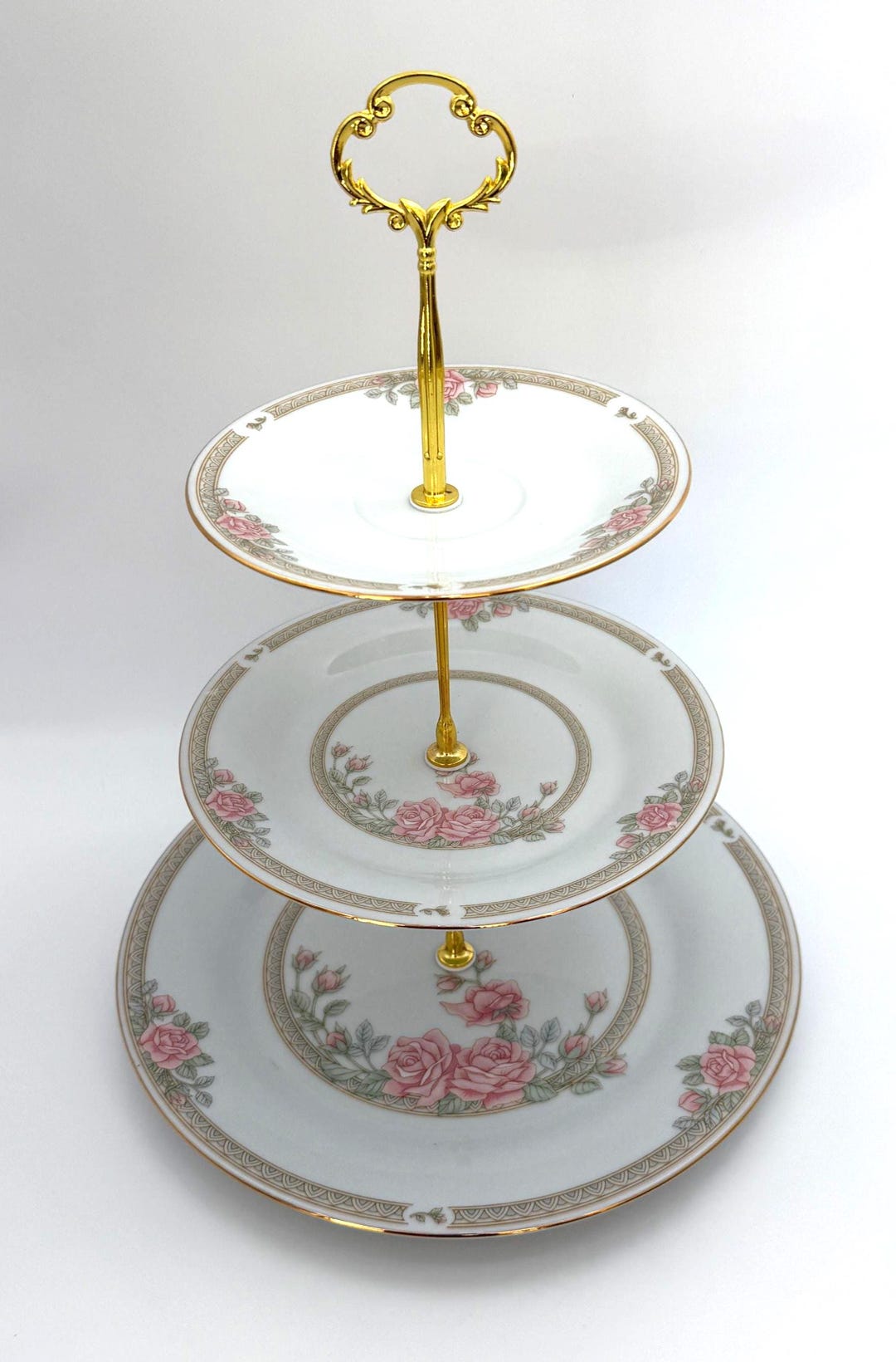 CHRISTINA by Crown Ming China 3 Tier Stand / Vintage / Tea Party ...