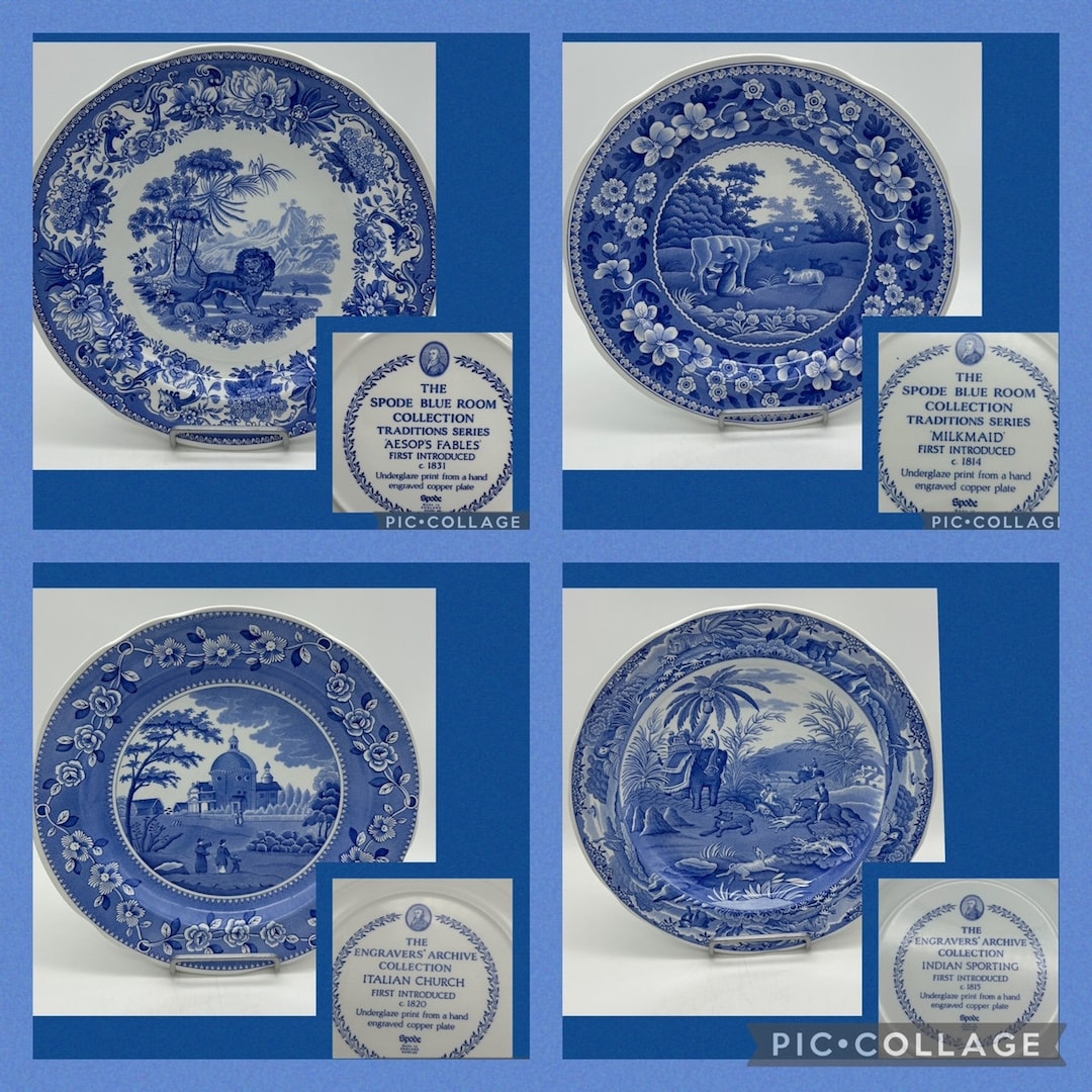 DINNER PLATE SPODE Blue Room Collection / Blue and White - Etsy