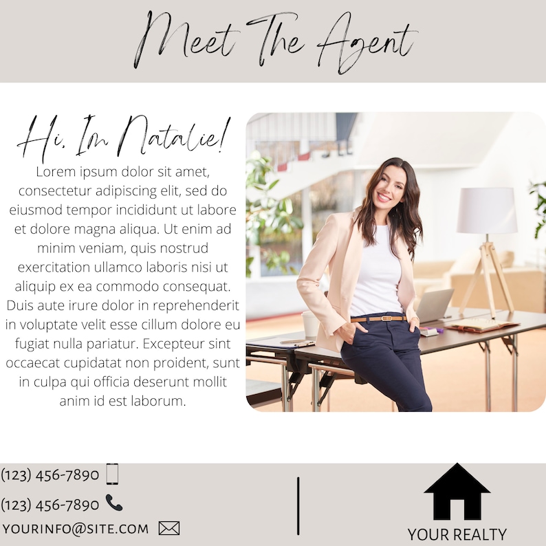 Meet the Agent Social Media Post Real Estate Instagram Post - Etsy