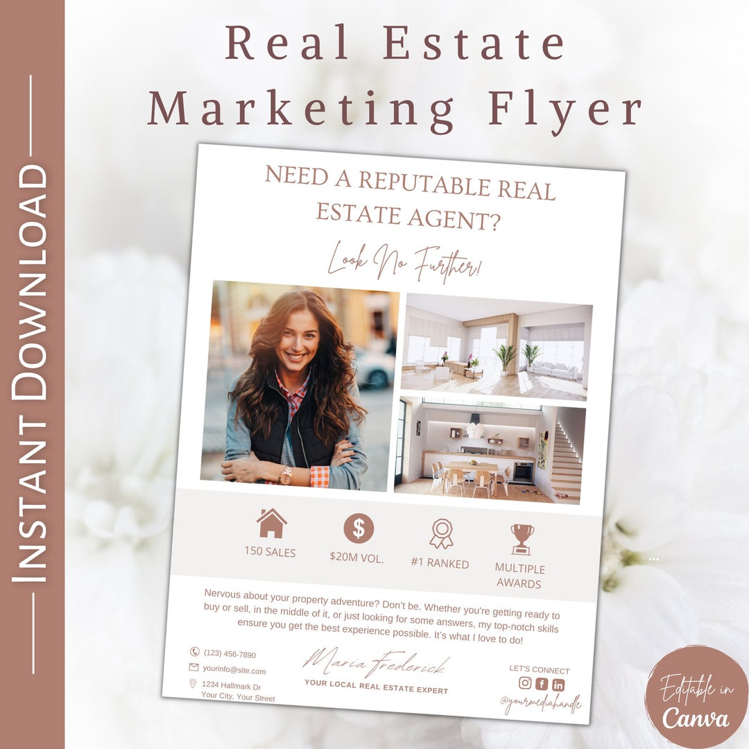 Real Estate Agent Introduction Flyer Real Estate Farming - Etsy
