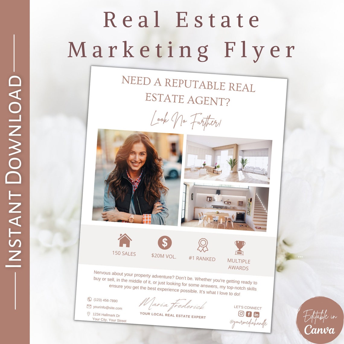 Real Estate Agent Introduction Flyer Real Estate Farming - Etsy