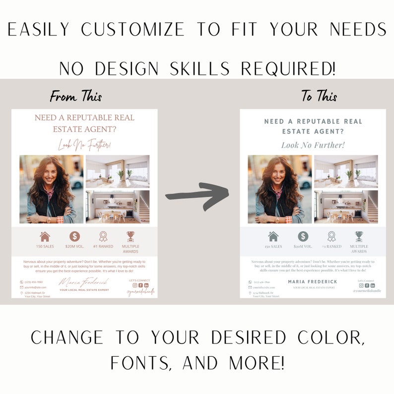 Real Estate Agent Introduction Flyer Real Estate Farming - Etsy