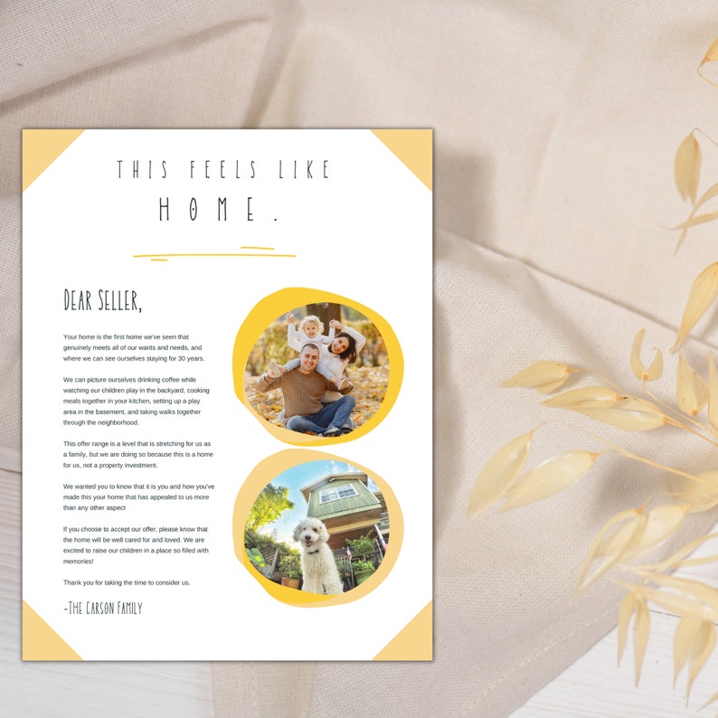 Editable Home Buyer Letter Template Real Estate Love Letter Template We ...