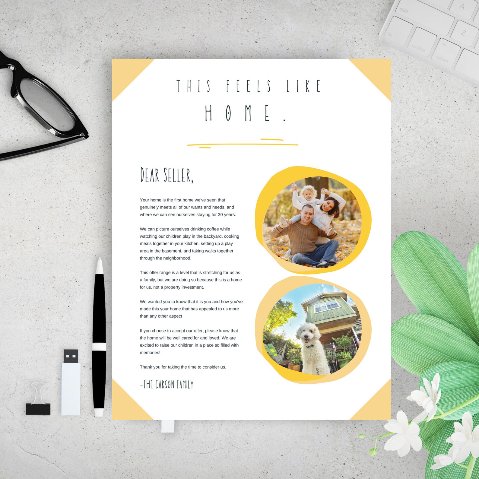 Editable Home Buyer Letter Template Real Estate Love Letter Template We ...