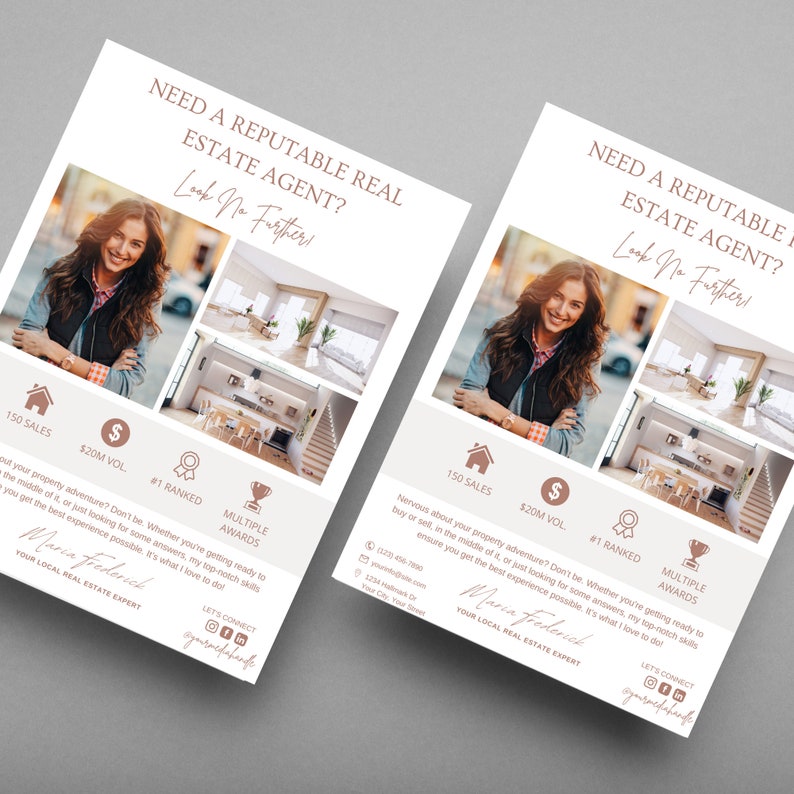 Real Estate Agent Introduction Flyer Real Estate Farming - Etsy