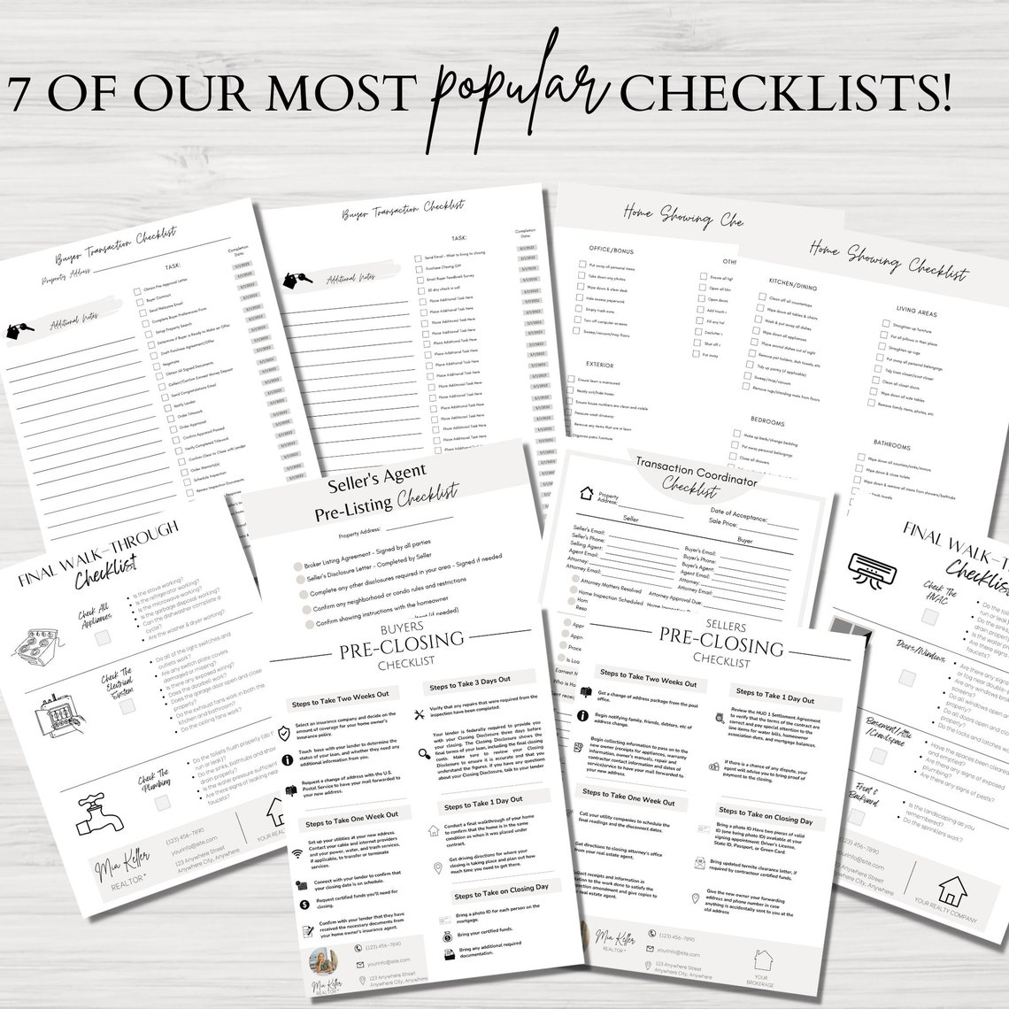 Real Estate Checklist Bundle Closing Day Checklist - Etsy