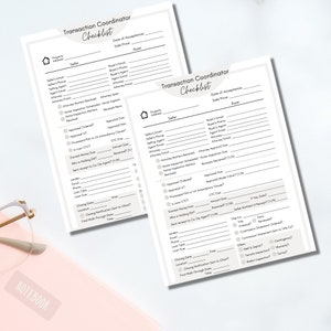 Real Estate Checklist Bundle Closing Day Checklist Transaction ...