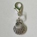 Silver Clam Shell Charm Stitch Marker, Charm Bracelet Addition, or Key ...