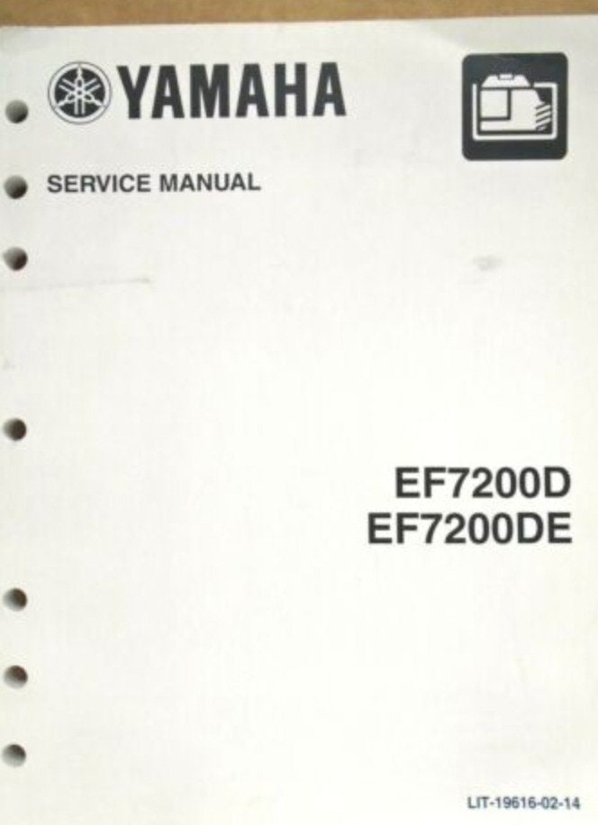 Yamaha EF7200D Generator Service Shop Repair Manual EF7200 - Etsy