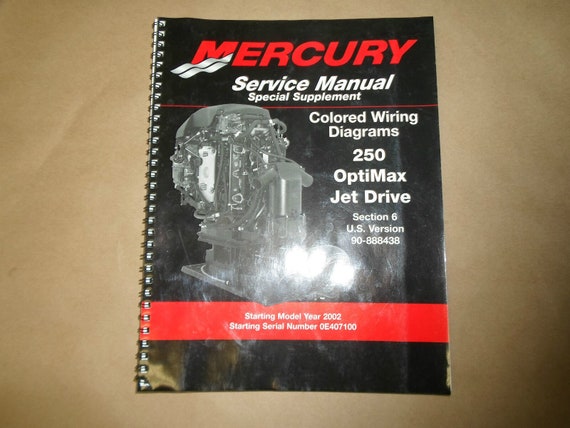 2002 Mercury 250 Optimax Jet Drive Colored Wiring Dia… Gem