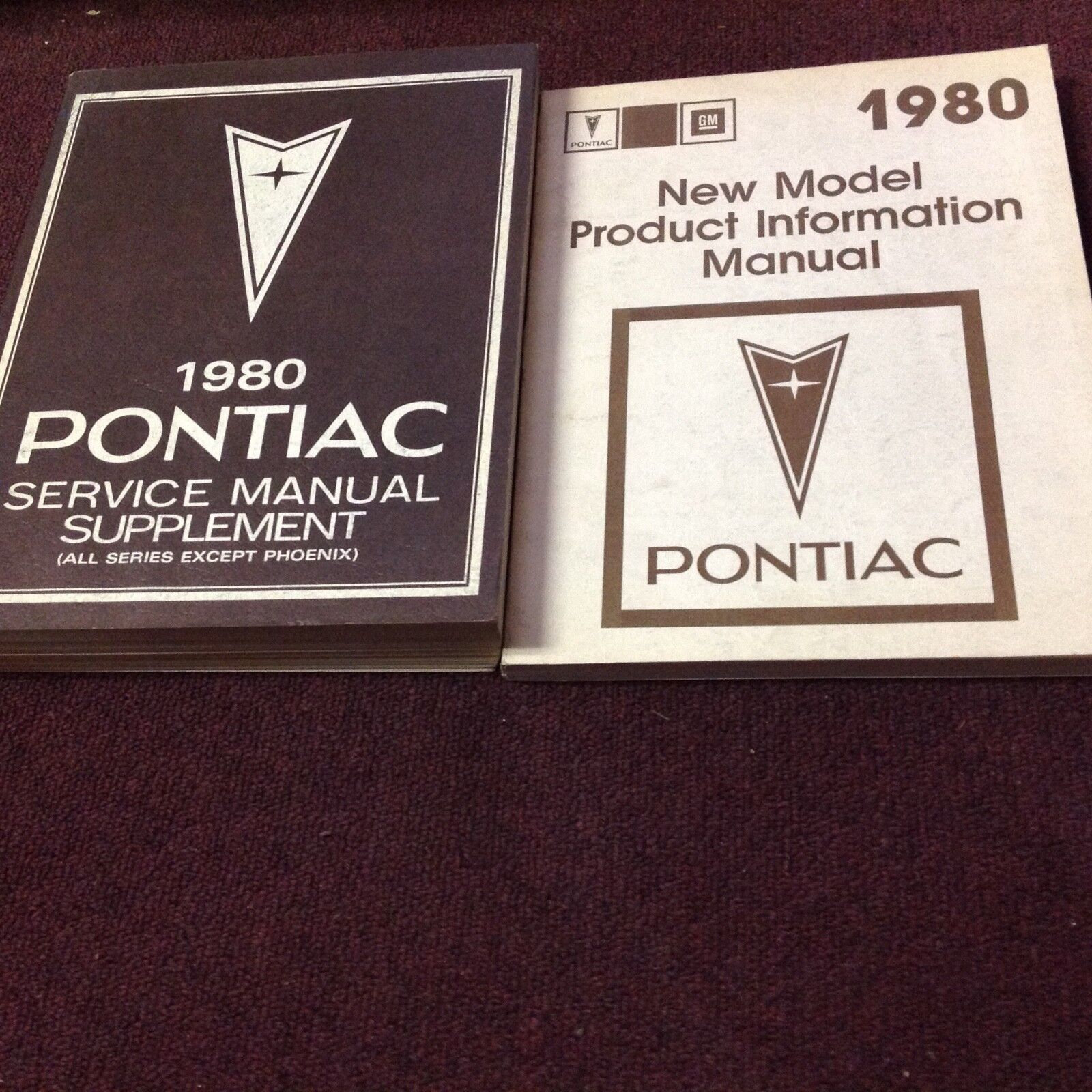 1980 Pontiac Service Manual Supplement & New Product Model Manual Set ...