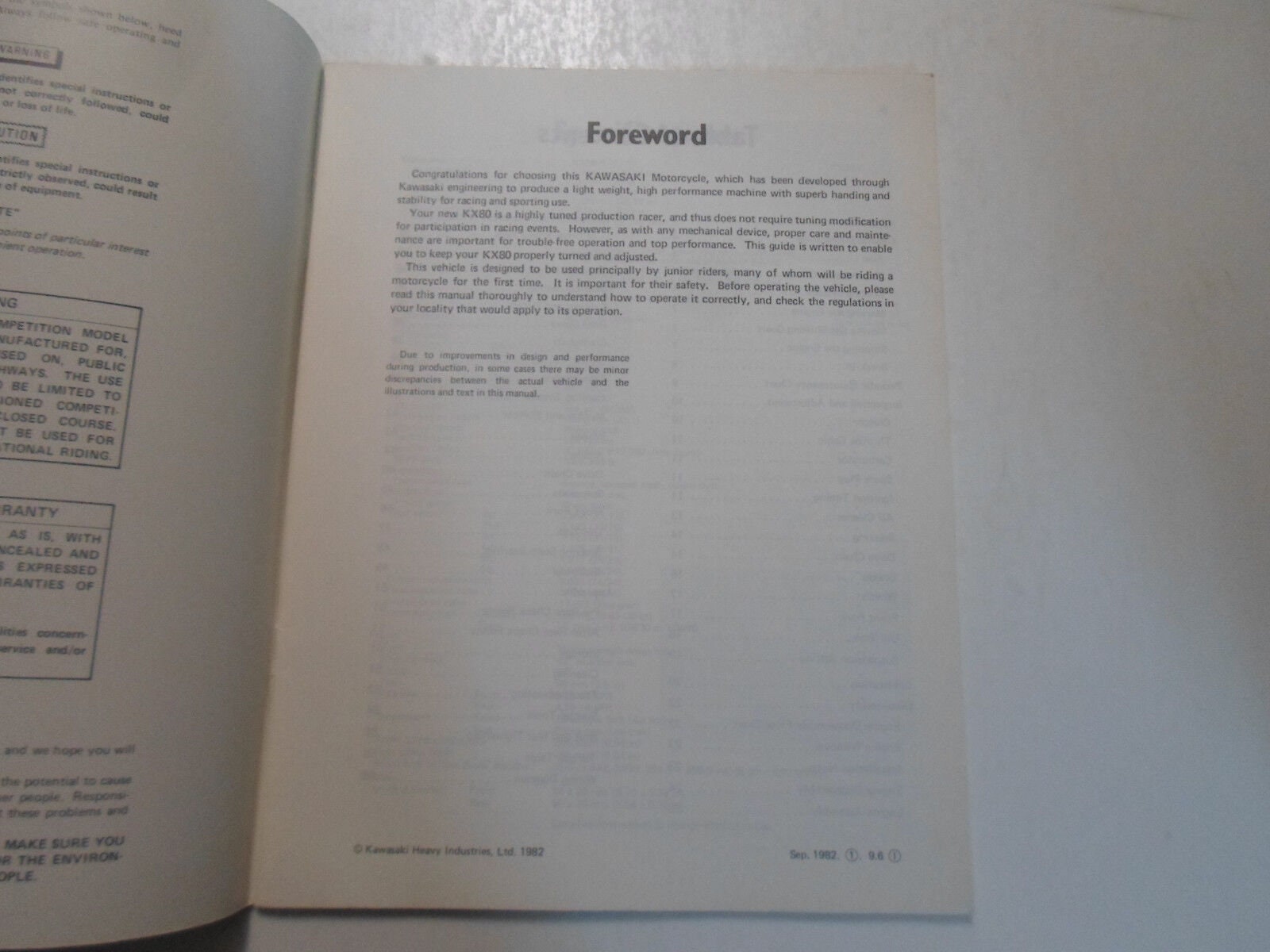 1983 Kawasaki Kx 80 Motorcycle Owners Manual Service Manual Factory 2 ...