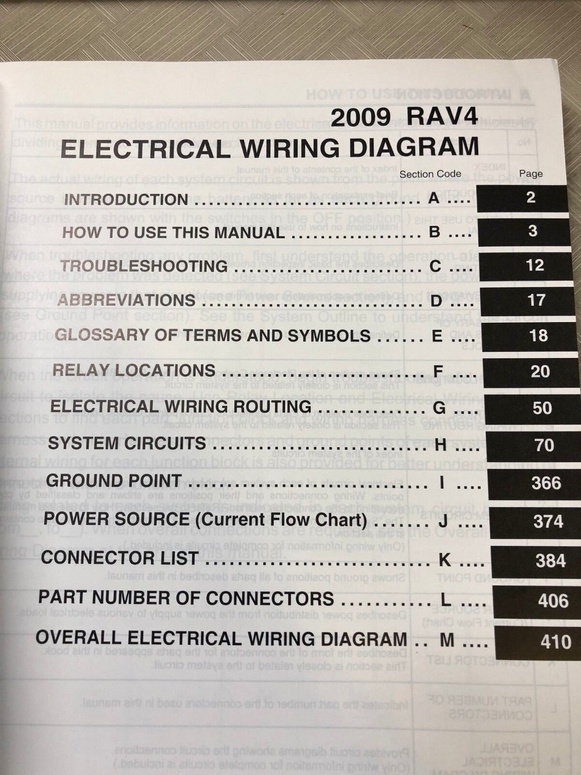 2009 Toyota RAV4 RAV 4 Electrical Wiring Diagrams Manual EWD Factory OEM 09 - Etsy