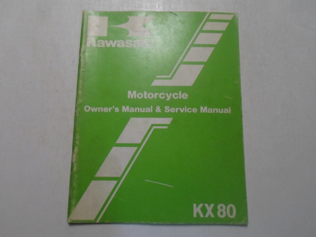 1983 Kawasaki Kx 80 Motorcycle Owners Manual Service Manual Faded ...