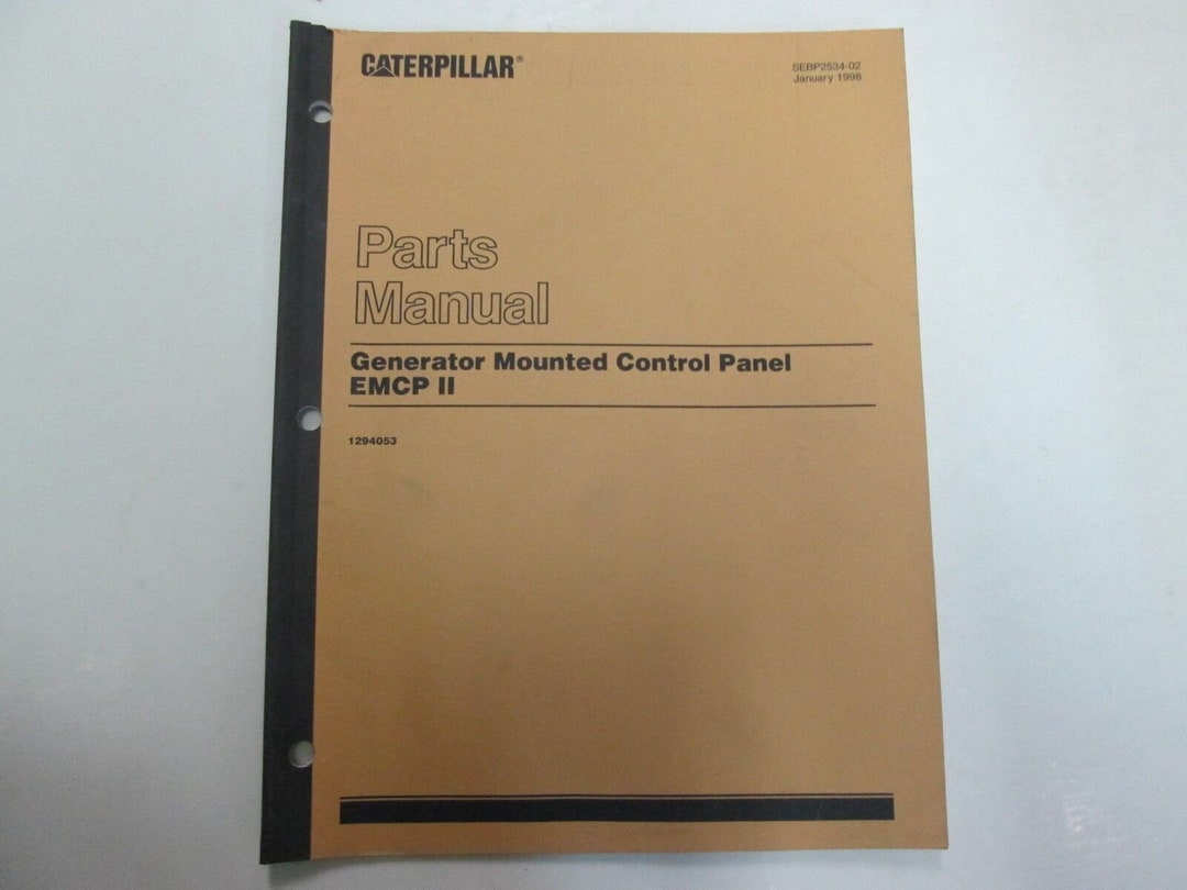 Caterpillar Generator Mounted Control Panel Emcp Ii Parts Manual ...