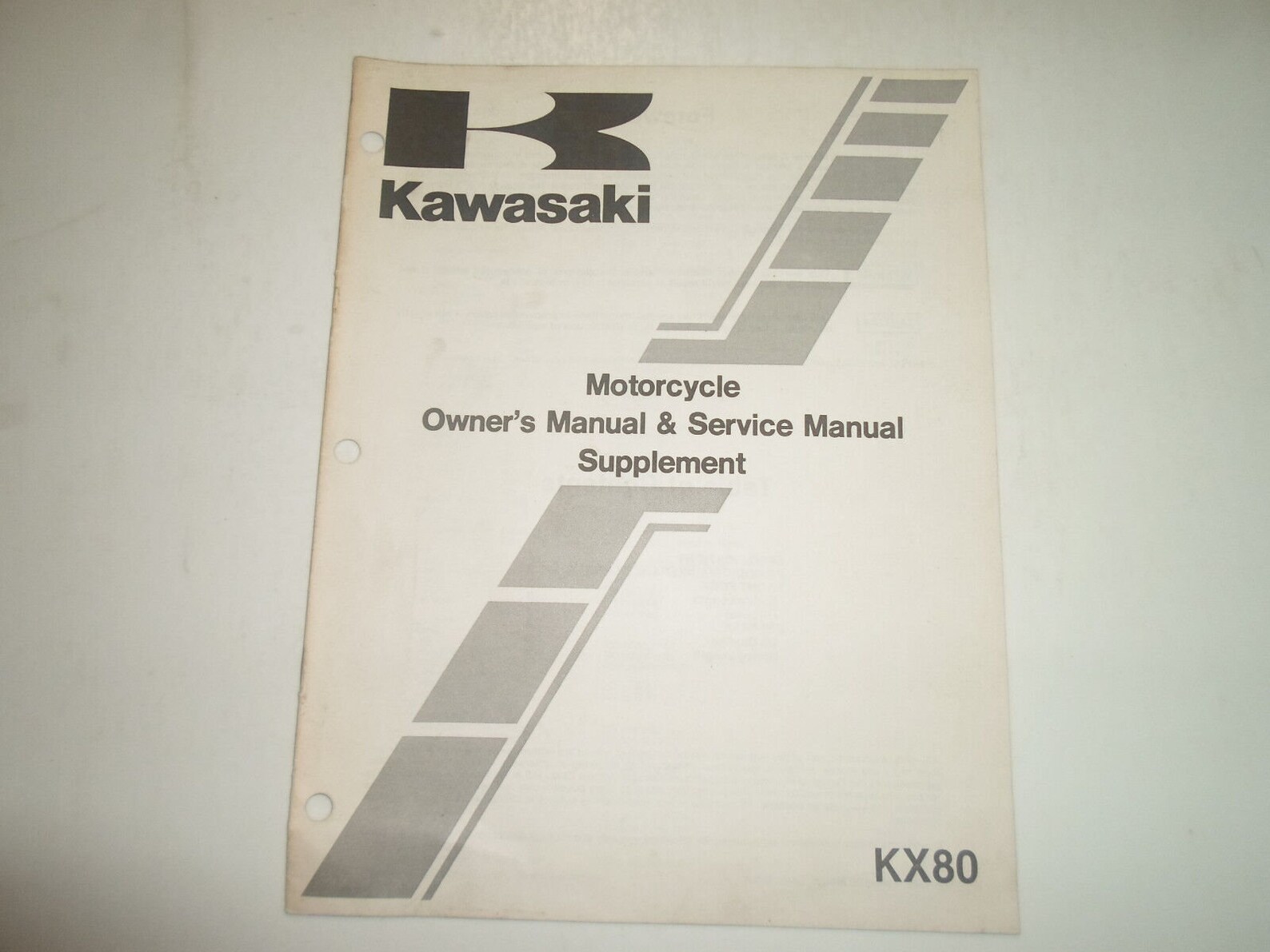 1983 Kawasaki Kx 80 Motorcycle Owners Manual Service Manual Factory 2 ...