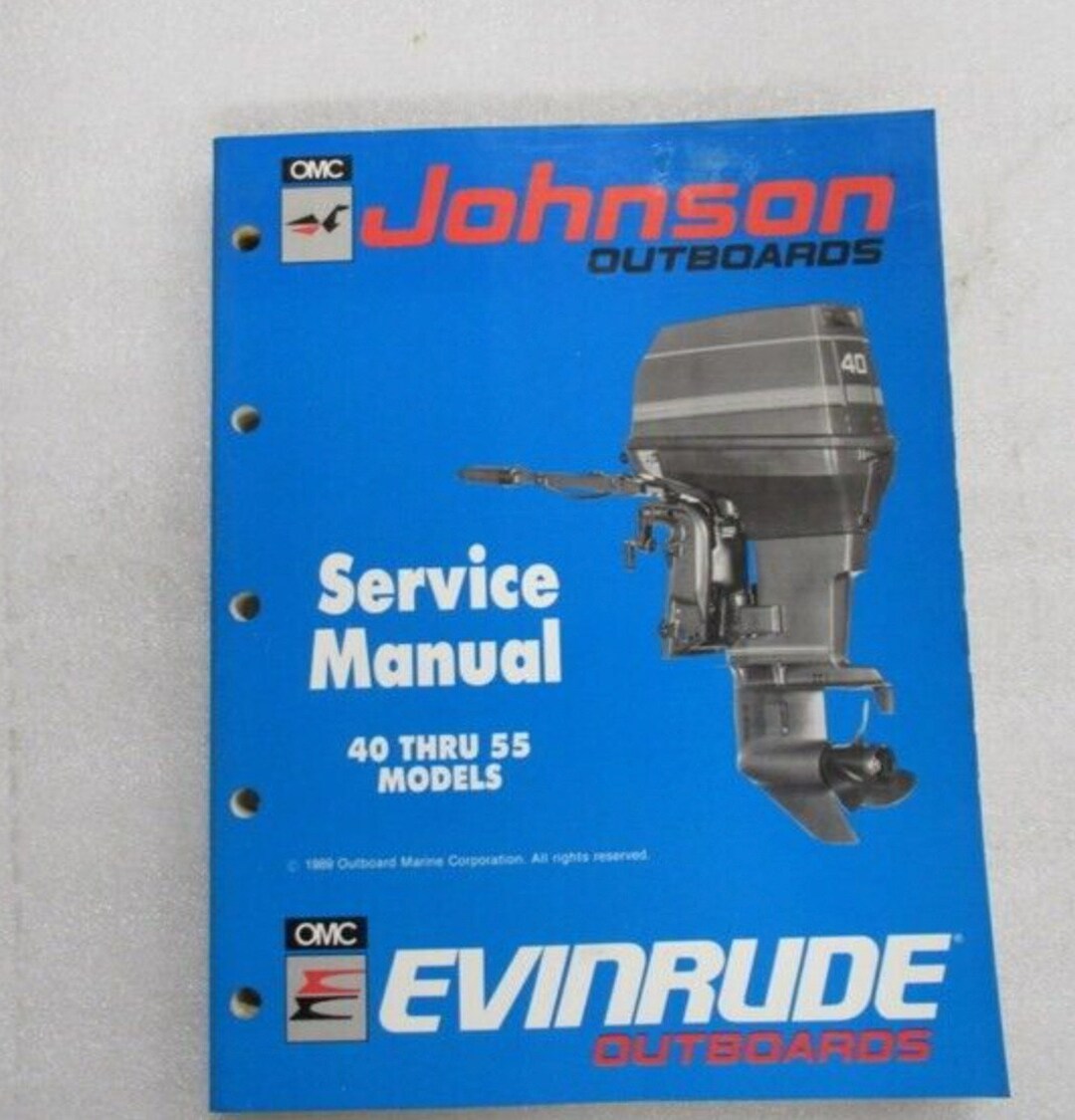 1990 OMC Johnson Evinrude Outboard 40 Thru 55 Models Service Manual P/N 507872 - Etsy