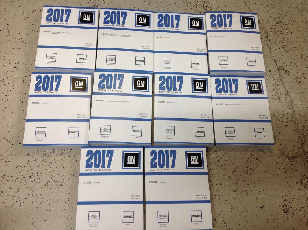 2017 Chevy Silverado Cheyenne GMC Sierra Sierra Repair Service Manual ...