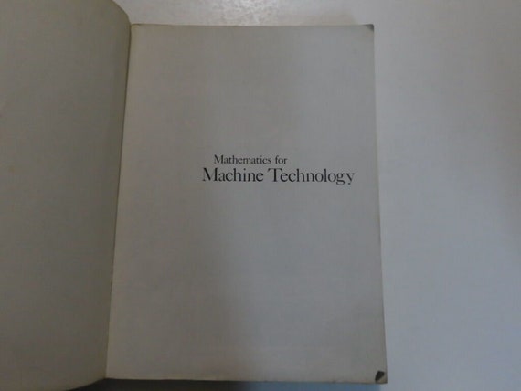 1974 Mathematics for Machine Technology Manual FACTOR… - Gem