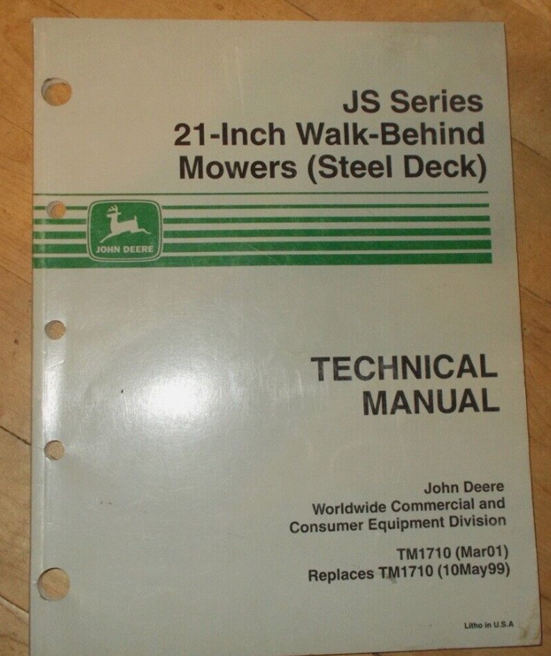 John Deere JS60, JS61, and JS63 21-inch Walk-behind Mowers steel Deck ...