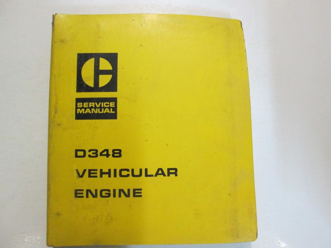 Caterpillar D348 Vehicular Engine Service Shop Repair Manual BINDER CAT ...