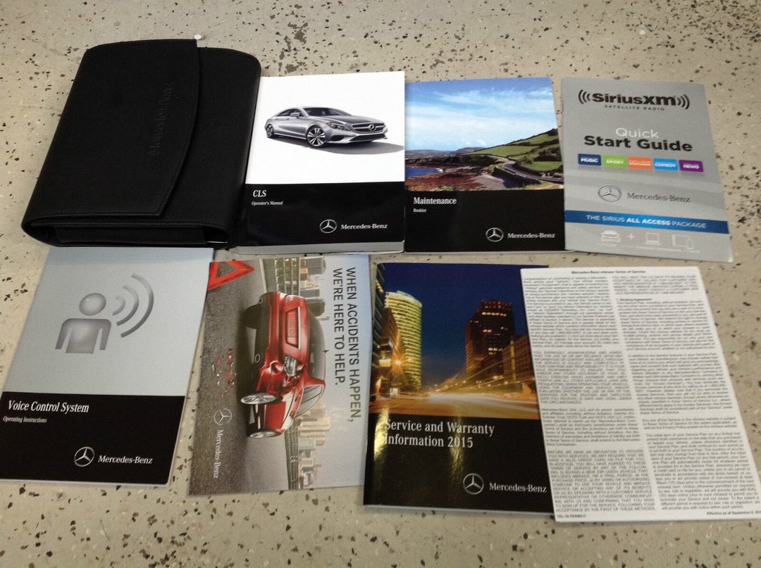 2015 Mercedes Benz Cls Class Models Owners Operators Manual Set Factory ...