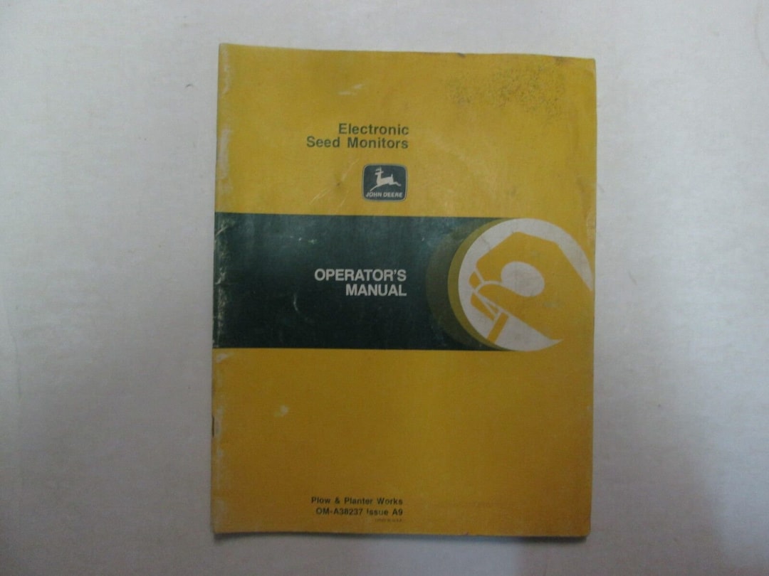 John Deere Electronic Seed Monitors Operators Manual Factory - Etsy