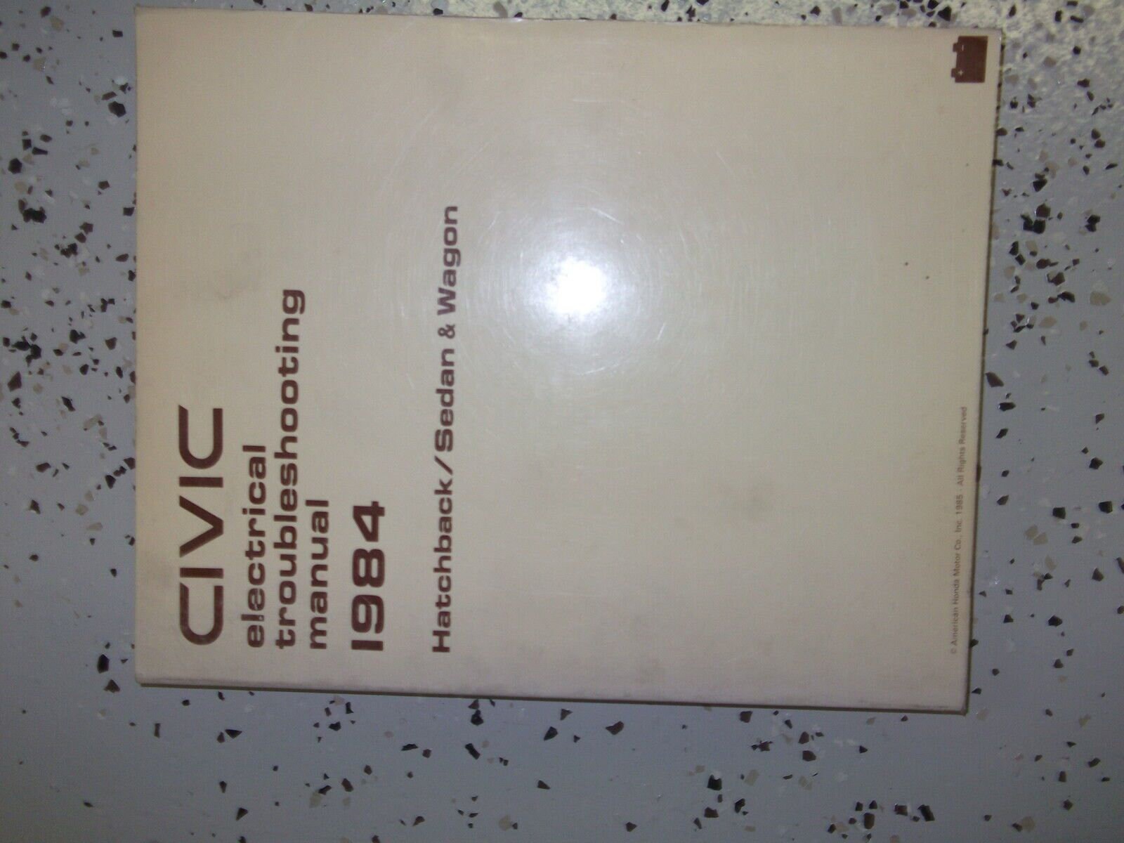 1984 Honda Civic SEDAN Electrical Troubleshooting Wiring Diagram Manual ...