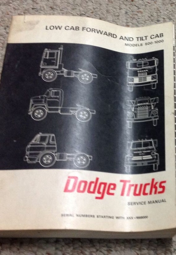 1967 DODGE TRUCK Low Cab Forward & Tilt Cab Models 500 1000 - Etsy