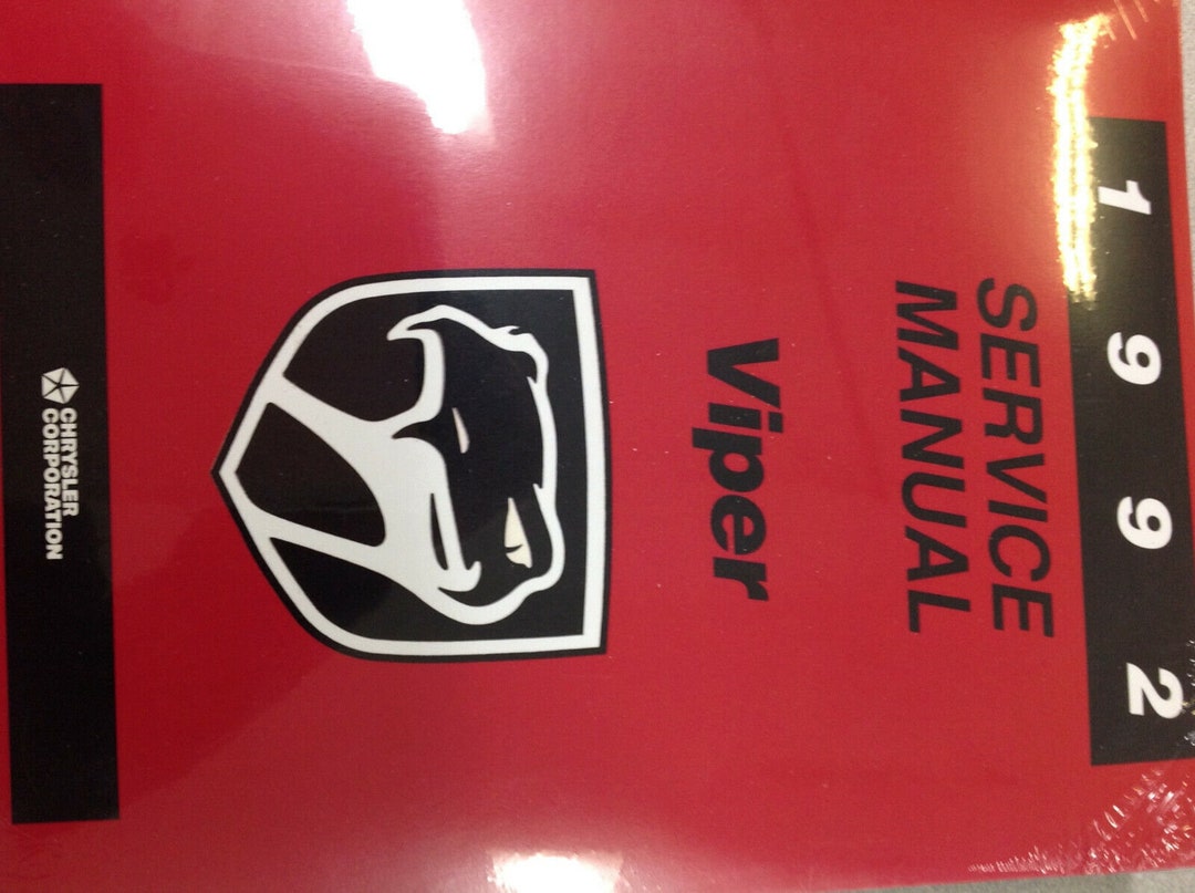 1992 Dodge Viper Coupe Roadster Service Shop Repair Workshop Manual ...