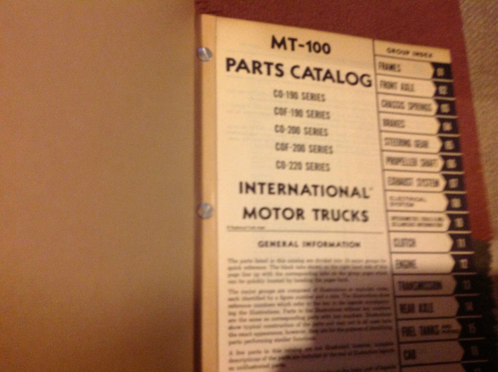 International Trucks Ihc Mt100 Mt 100 Motor Truck Parts - Etsy